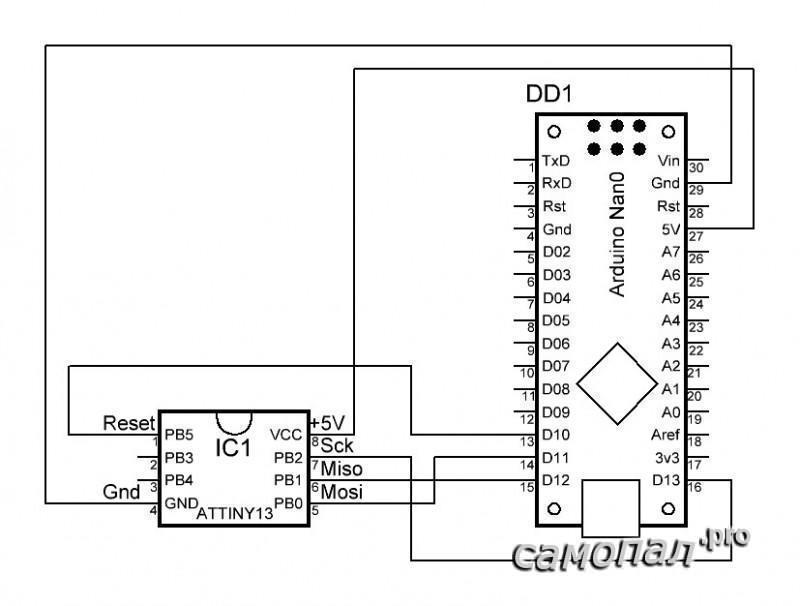 Изучаем ATTINY13, восстанавливаем новогоднюю елочку